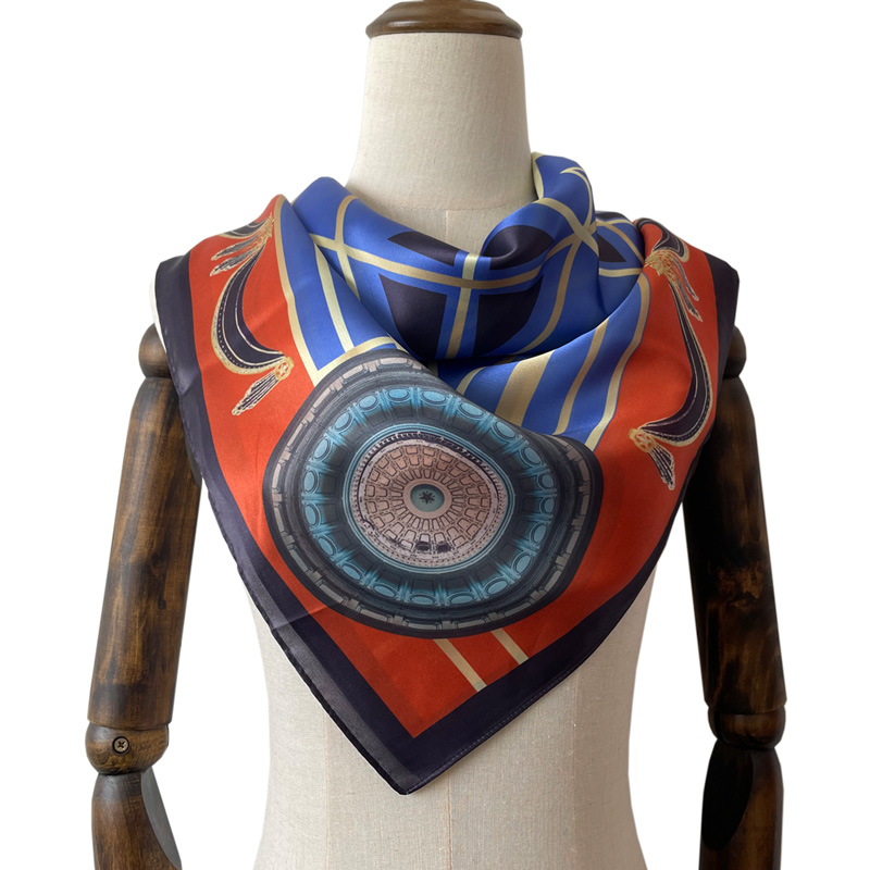 Custom design made silk scarf manufacturer digital printed silk bandana ...