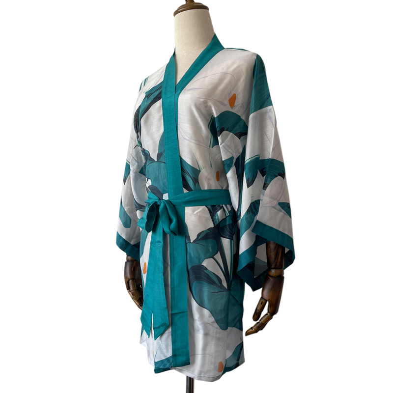 custom kimono maker digital printed custom design silk made kimono robe buy